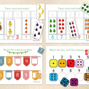 Numbers Busy Book - Toddler, Preschool Learning Binder - Preschool Busy ...