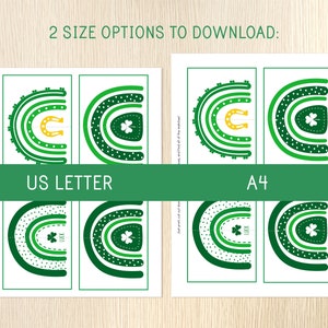 St. Patrick's Day Game, Rainbow Matching Activity, 28 Puzzles for ...