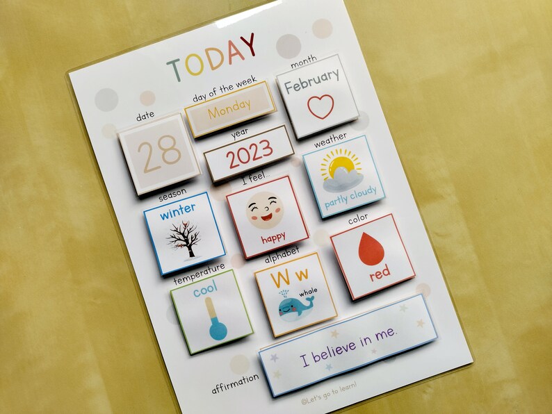 Daily Morning Board Circle Time Calendar Preschool & - Etsy