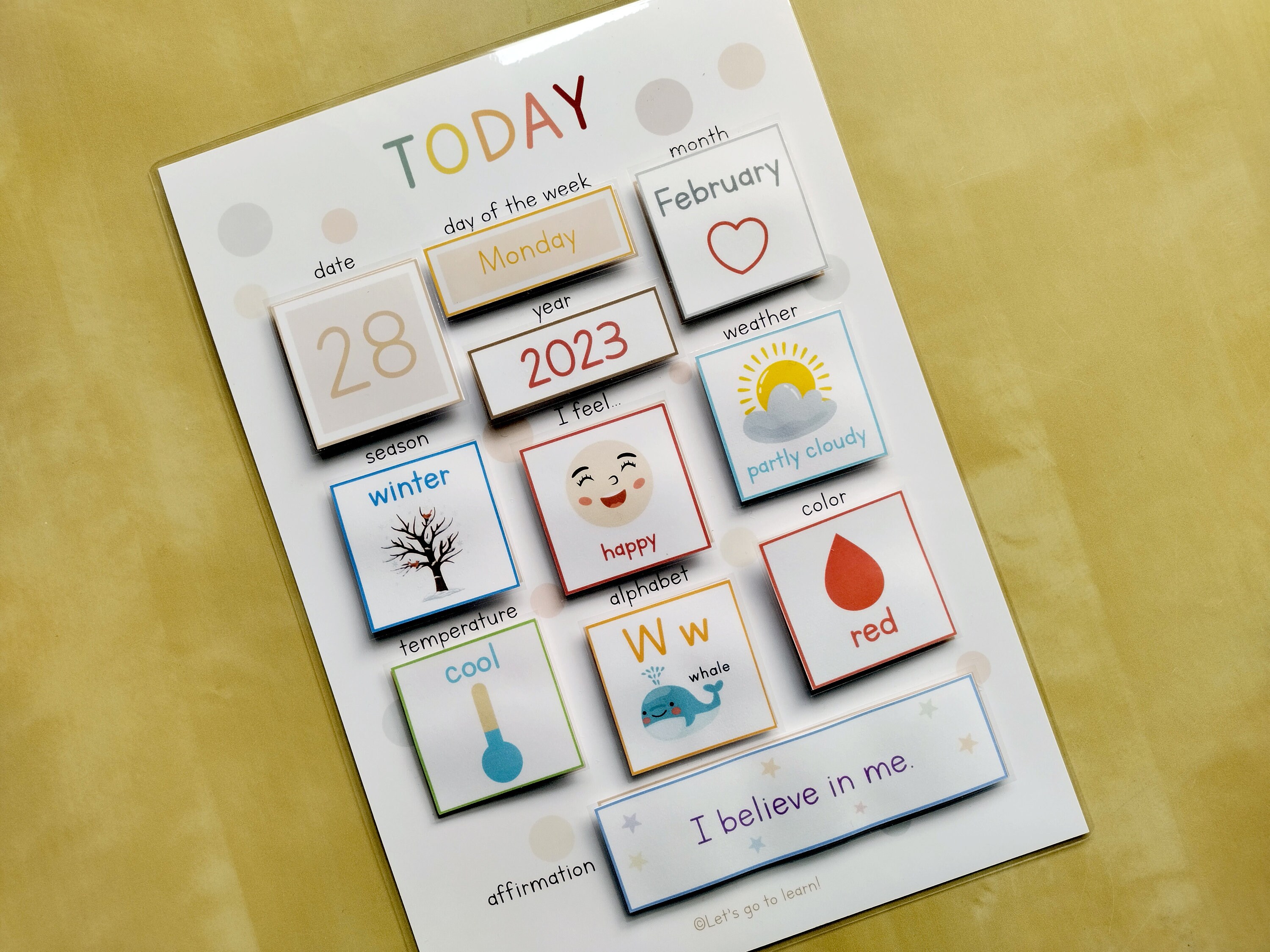 Daily Morning Board, Circle Time Calendar, Preschool & Kindergarten ...