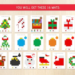 Christmas Snap Cubes Mats, Connecting Cubes Task Cards, Preschool ...