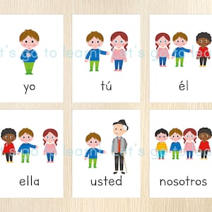 Spanish Pronouns Posters, 13 Printable Charts, Home and Spanish ...