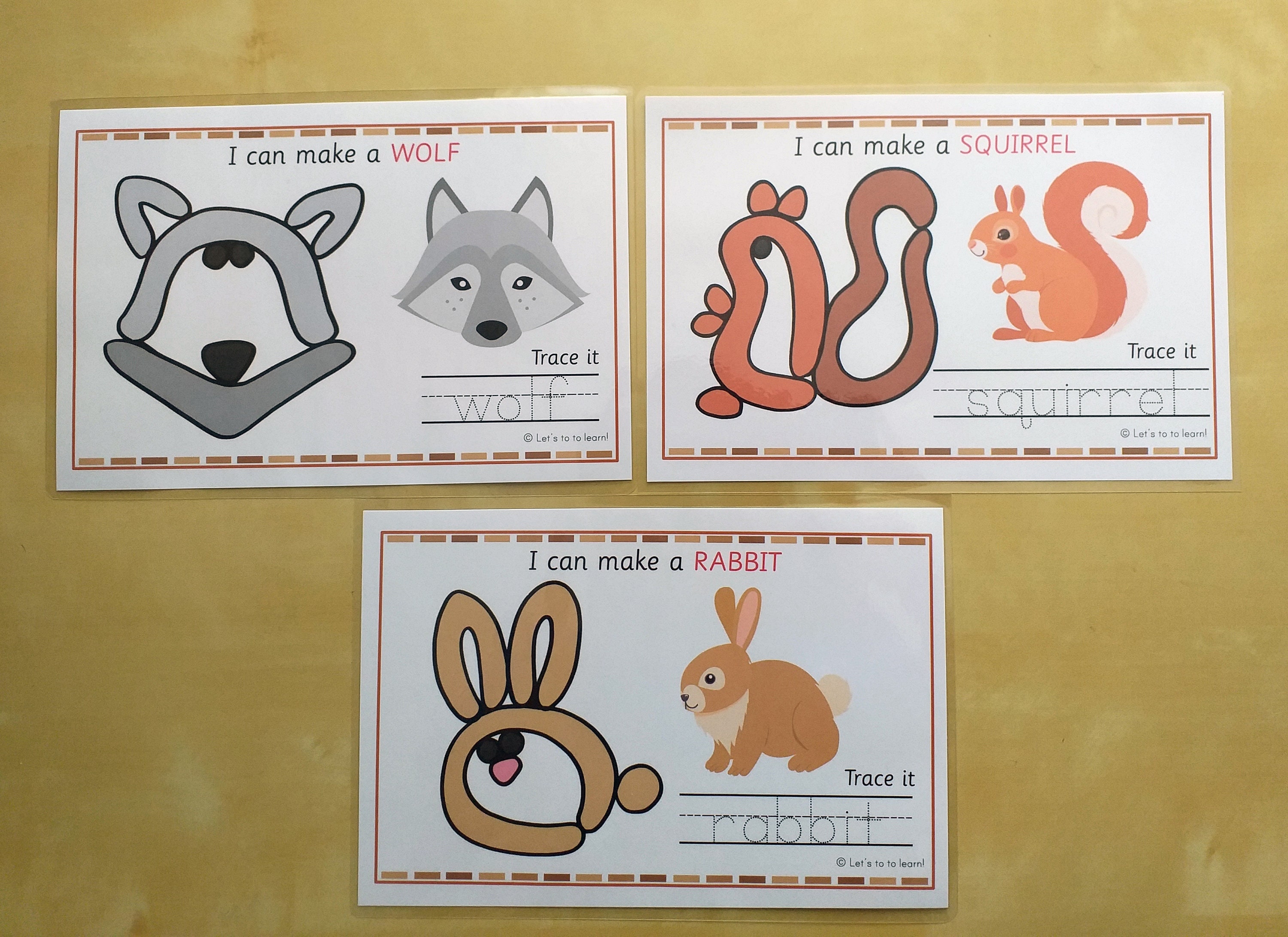 Forest Animals Playdough Mats, Play Dough Activities, Preschool ...