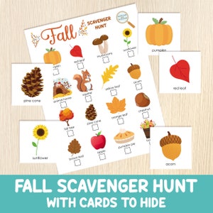 Seasons Scavenger Hunt Games BUNDLE, Treasure Hunt With Cards to Hide ...
