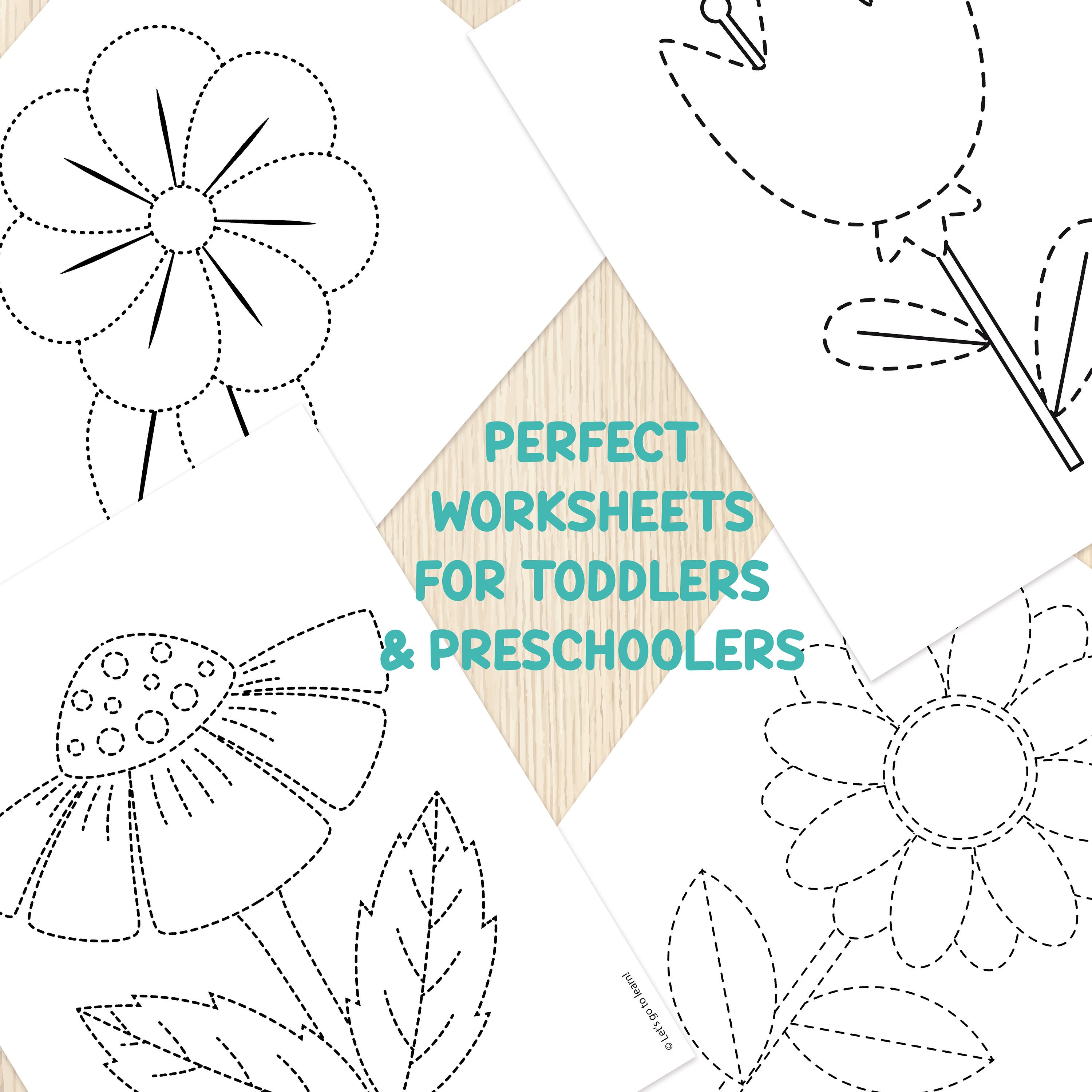 Flowers Trace & Color Worksheets, Tracing Practice, Spring Activity ...