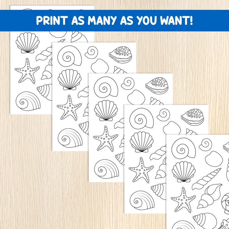 Sea Animals Coloring Pages, Ocean Animal Printable Activity, Preschool ...