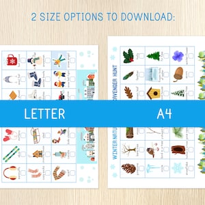 Winter Scavenger Hunt & Winter Nature Walk Scavenger Hunt, Treasure ...