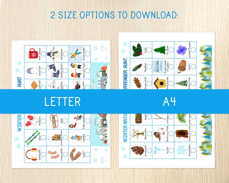 Winter Scavenger Hunt & Winter Nature Walk Scavenger Hunt - Etsy