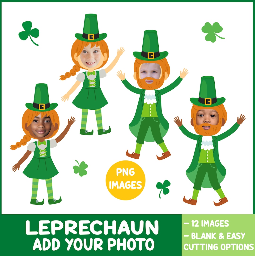 St Patrick's Day Leprechaun Add Your Photo BUNDLE - Craft - PNG Clipart ...