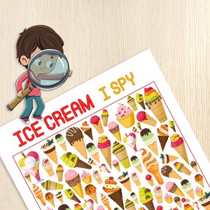 Ice Cream & Popsicle I Spy - Seek and Find - Look and Find - 2 Party ...