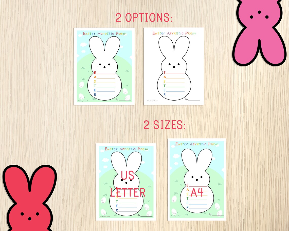 Easter Acrostic Poem Writing Activity for Kids Easter Poem - Etsy