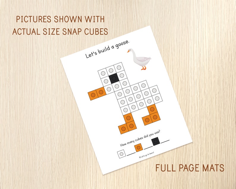 Farm & Farm Animals Snap Cubes Mats - Connecting Cubes Mats - Preschool ...