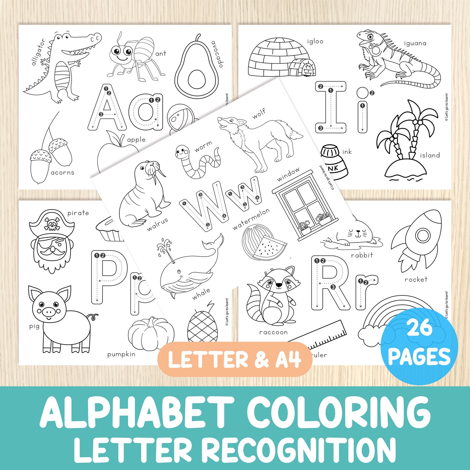 Alphabet Coloring Pages, Letter Recognition, Preschool Coloring Pages ...