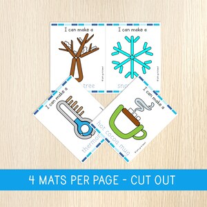 Winter Playdough Mats, 20 Visual Cards, Play Doh, Toddler Activity ...