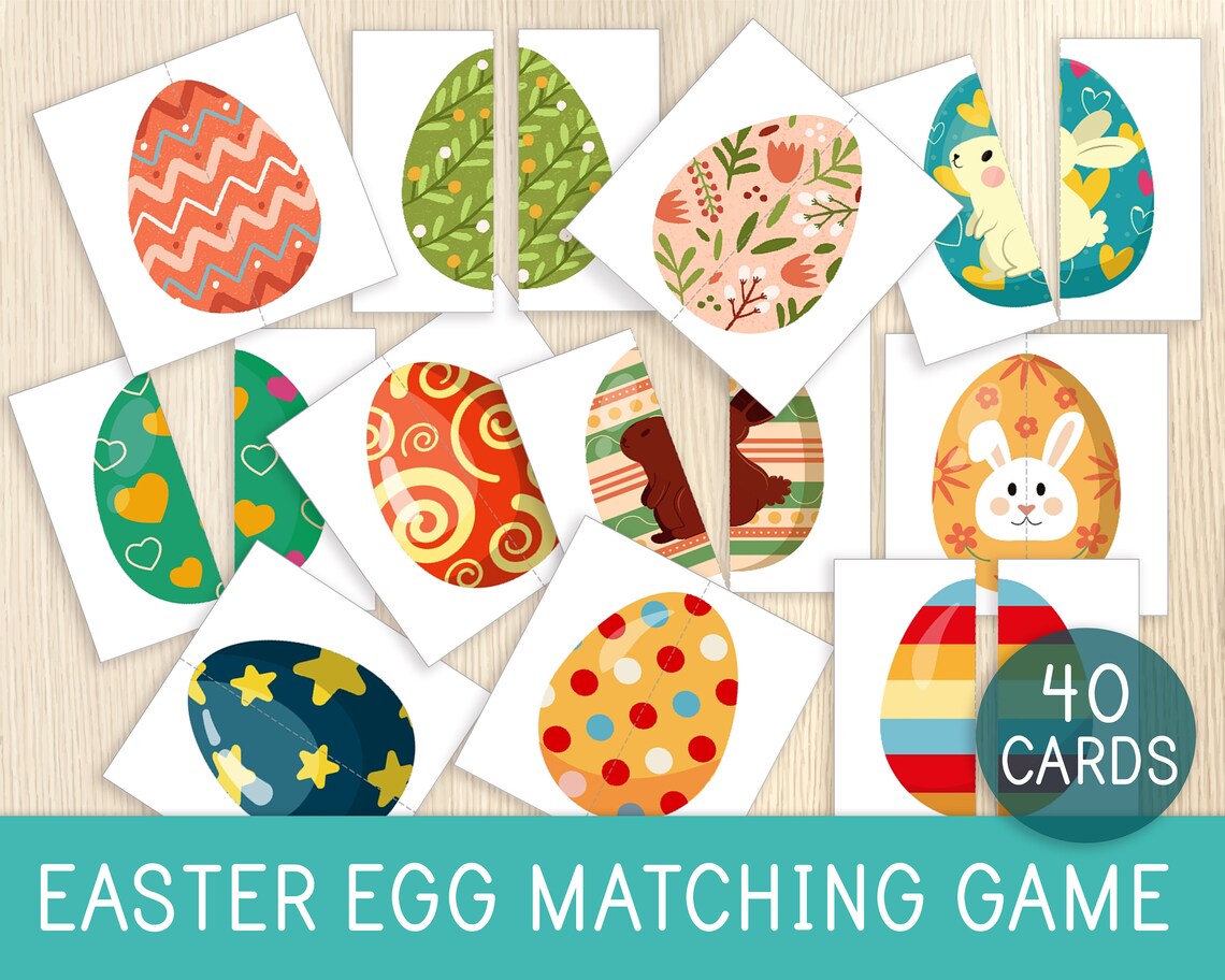 Easter Egg Matching Game Matching Activity Easter Game Kids - Etsy