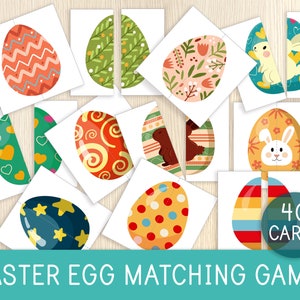 Easter Egg Matching Game Matching Activity Easter Game Kids - Etsy