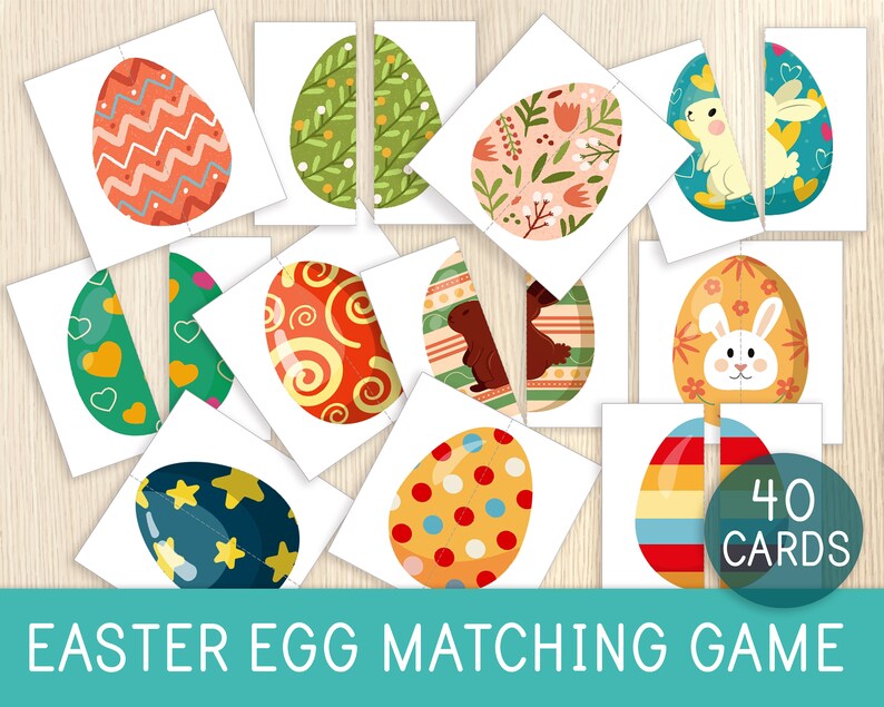 Easter Egg Matching Game Matching Activity Easter Game Kids - Etsy