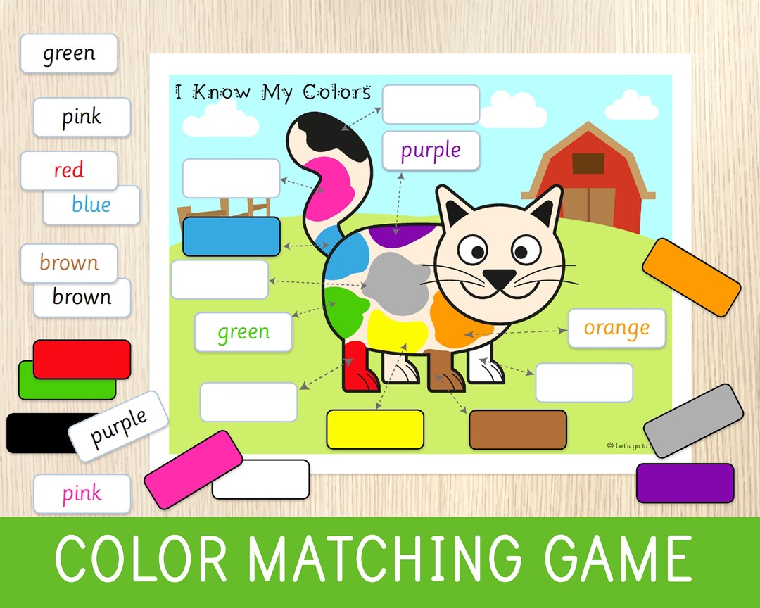 Color Matching Game - Preschool Activity - Preschool Busy Book Page ...