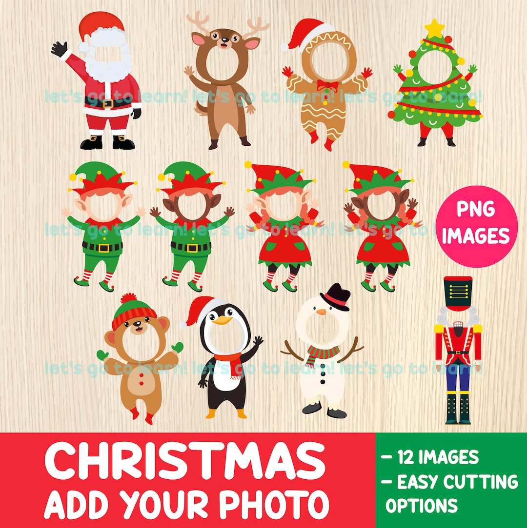 Christmas Add Your Own Photo Picture BUNDLE - Christmas Characters ...