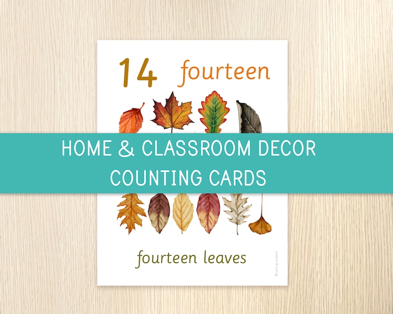 Nature Number Posters, Counting Cards, Numbers 1-20, Home and Classroom ...