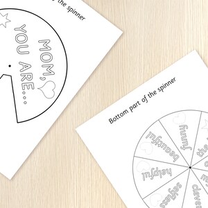 Mother's Day/ Birthday Gift, Spinner Wheels for Mum, Craft for Kids ...