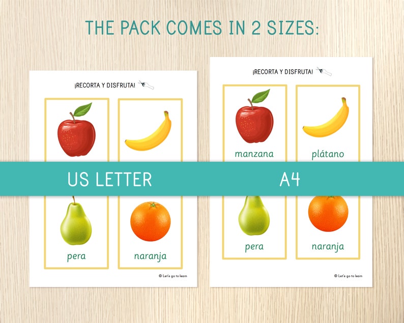 Fruit Flashcards in SPANISH- Spanish Vocabulary - Spanish Resources for ...