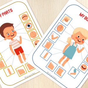 Body Parts Matching Activity - Human Body Game - Toddler & Preschool ...