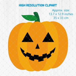 Halloween Pumpkin Clipart Bundle - Jack O Lantern Faces PNG - Cute ...