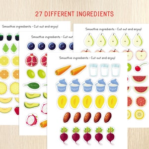 Make a Smoothie Game, Pretend Play, Dramatic Play for Kids, Cutting and ...