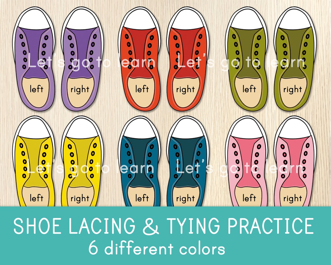 Shoe Lacing & Tying Practice - Shoelaces - Fine Motor Skills Activity ...