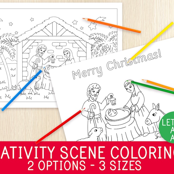 Jesus Birth Coloring Book - Etsy