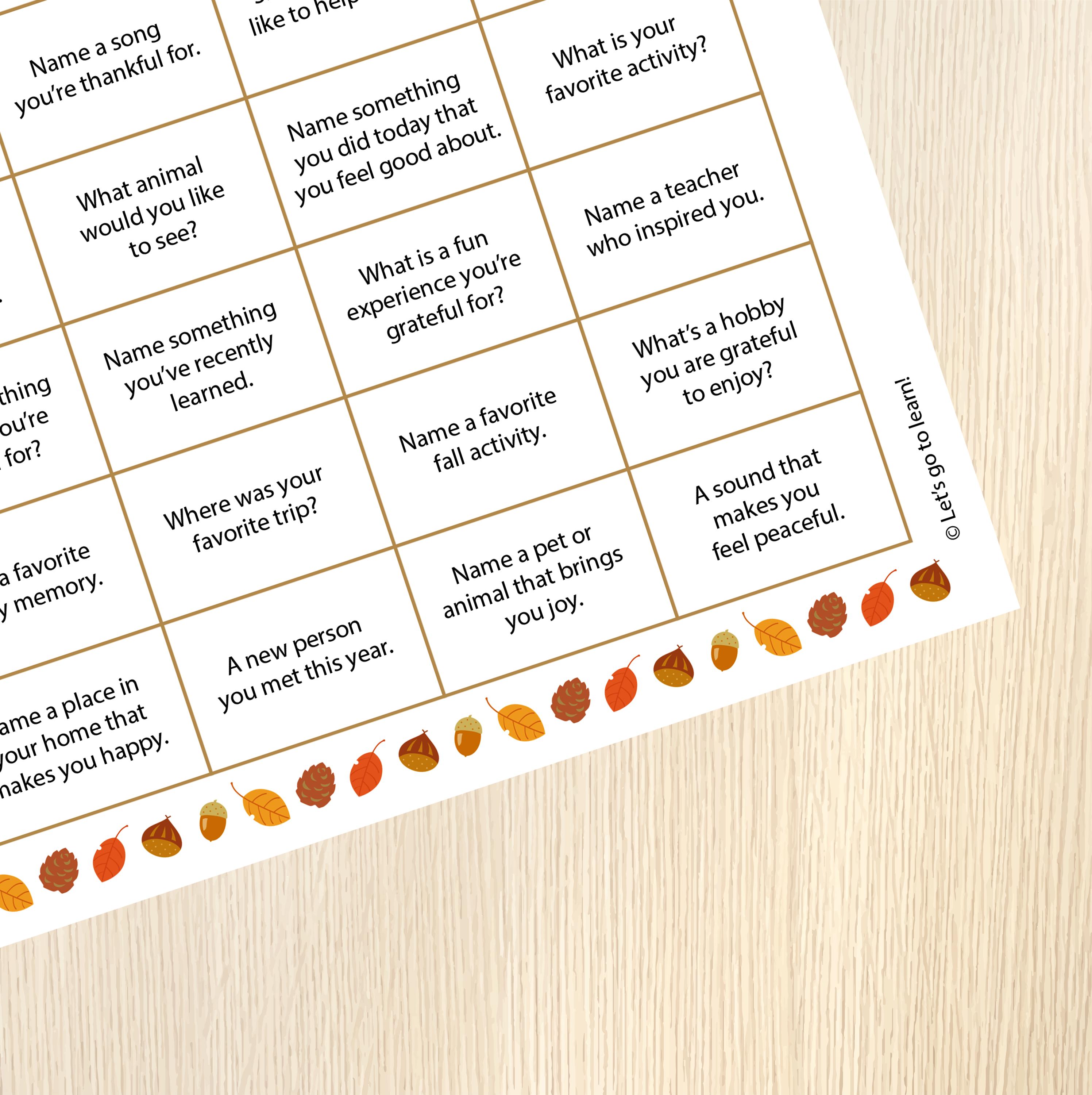 Gratitude Dice Game - Thanksgiving Conversation - Thanksgiving Ice ...