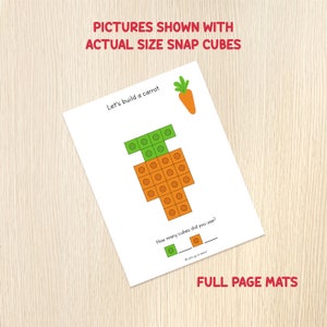 Easter Snap Cubes Mats - Connecting Cubes Task Cards - Preschool ...