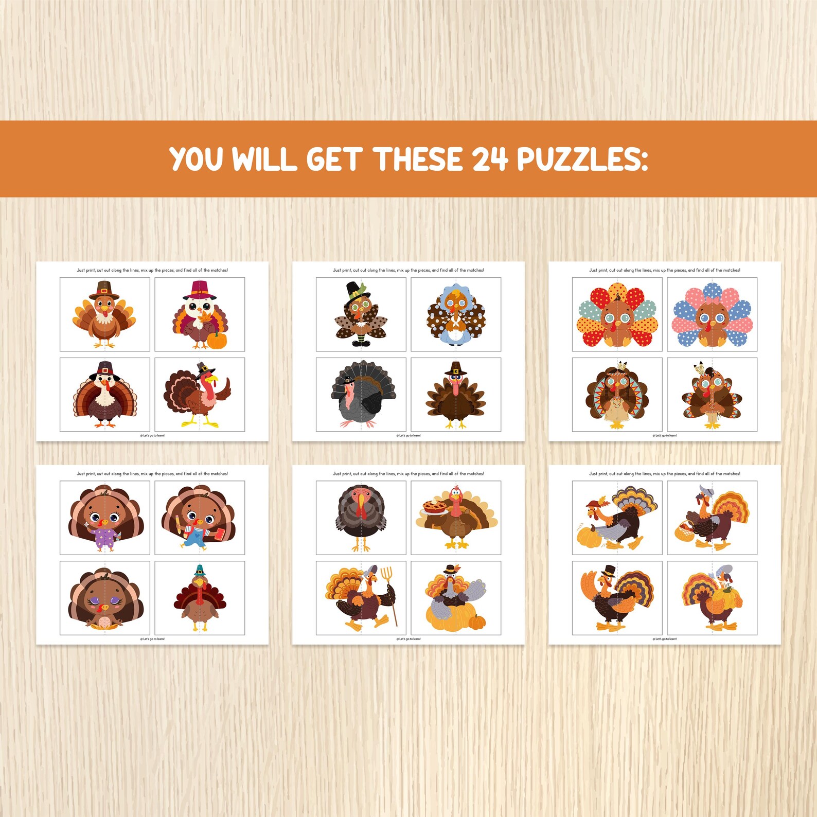 Thanksgiving Turkey Matching Game - Toddler & Preschool Learning ...