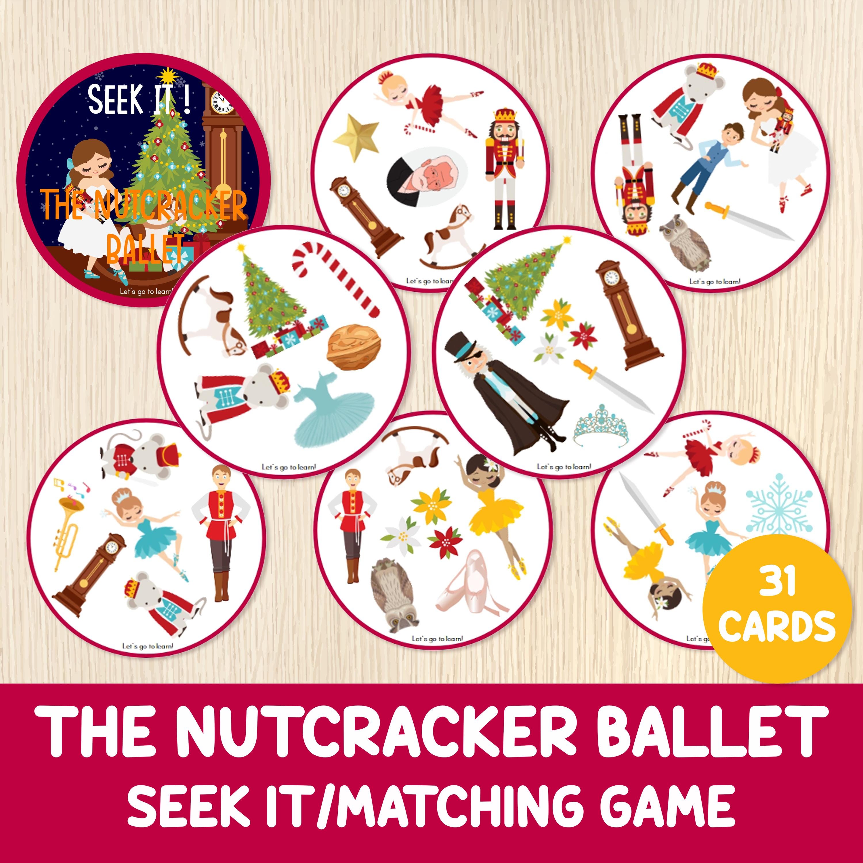 Nutcracker Ballet Seek It Game - Printable Matching Game - Christmas ...