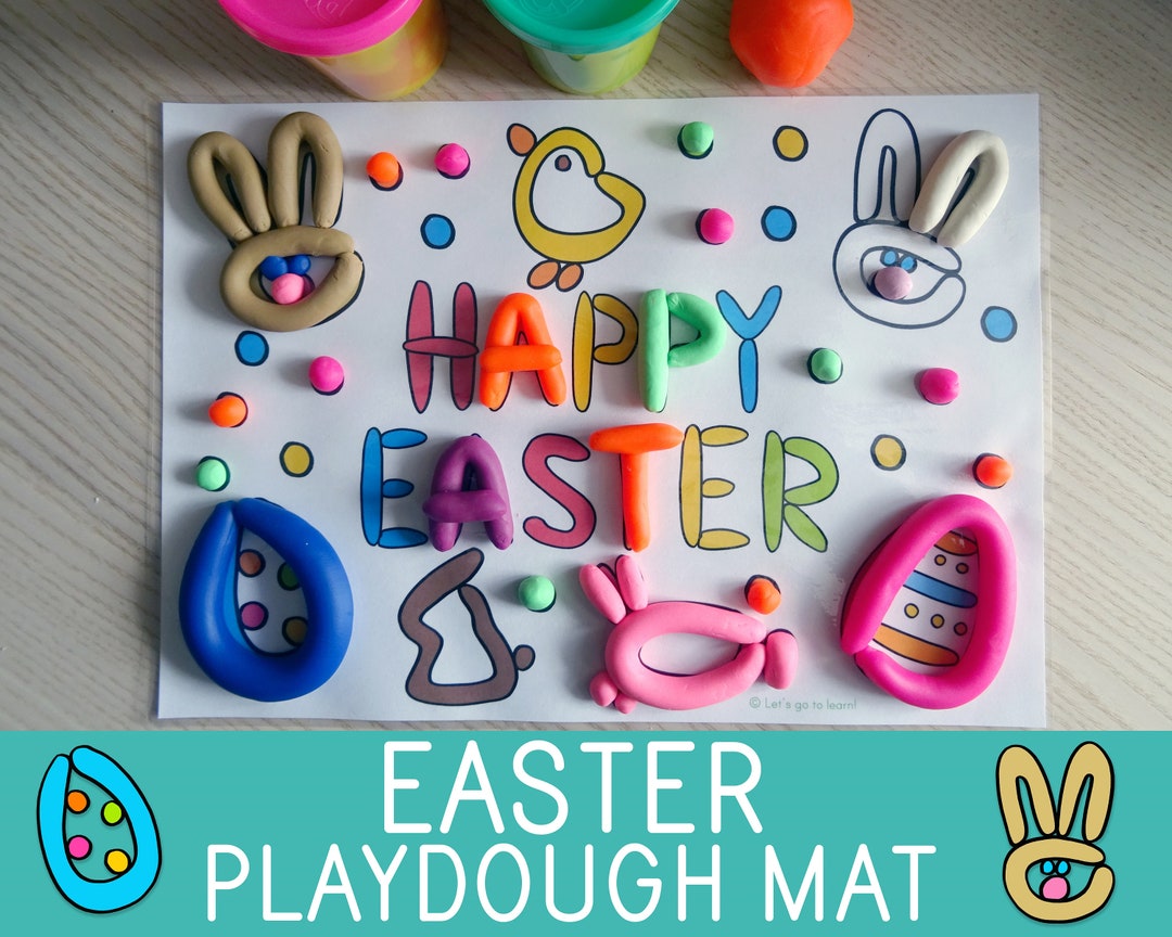 Easter Playdough Mat, Easter Activity for Kids, Toddler, Preschool ...