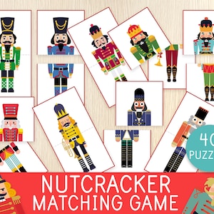 Nutcracker Matching Game, Matching Activity, 40 Puzzles, Toddler ...