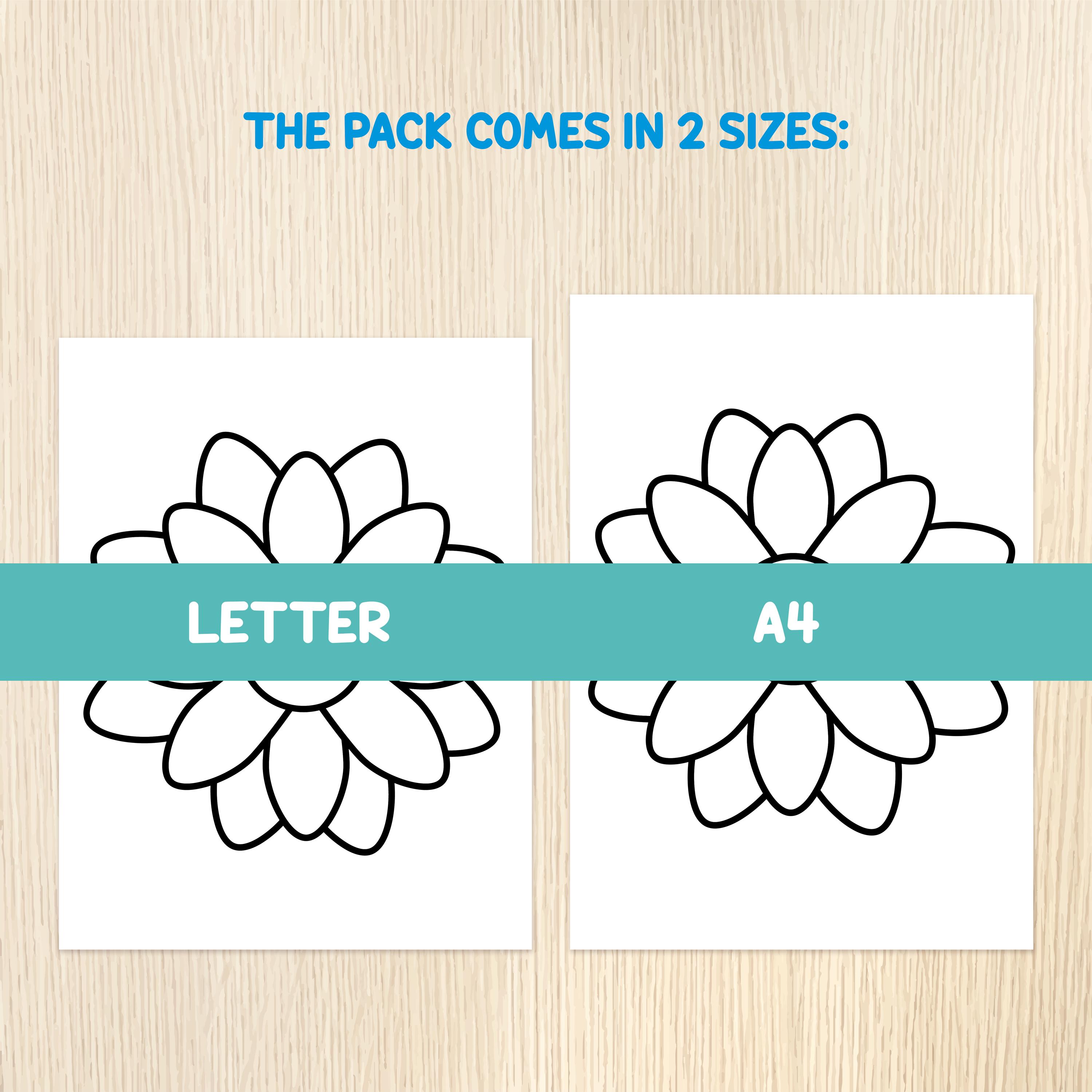 Flower Templates Printable Pack - 20 Flower Outline Pages for Crafts ...