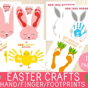Easter Handprints Footprints Fingerprints Art Craft Activities Bundle ...