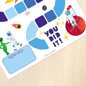 Astronaut Reward Chart - Space Sticker Chart - Toddler, Preschool Kids ...