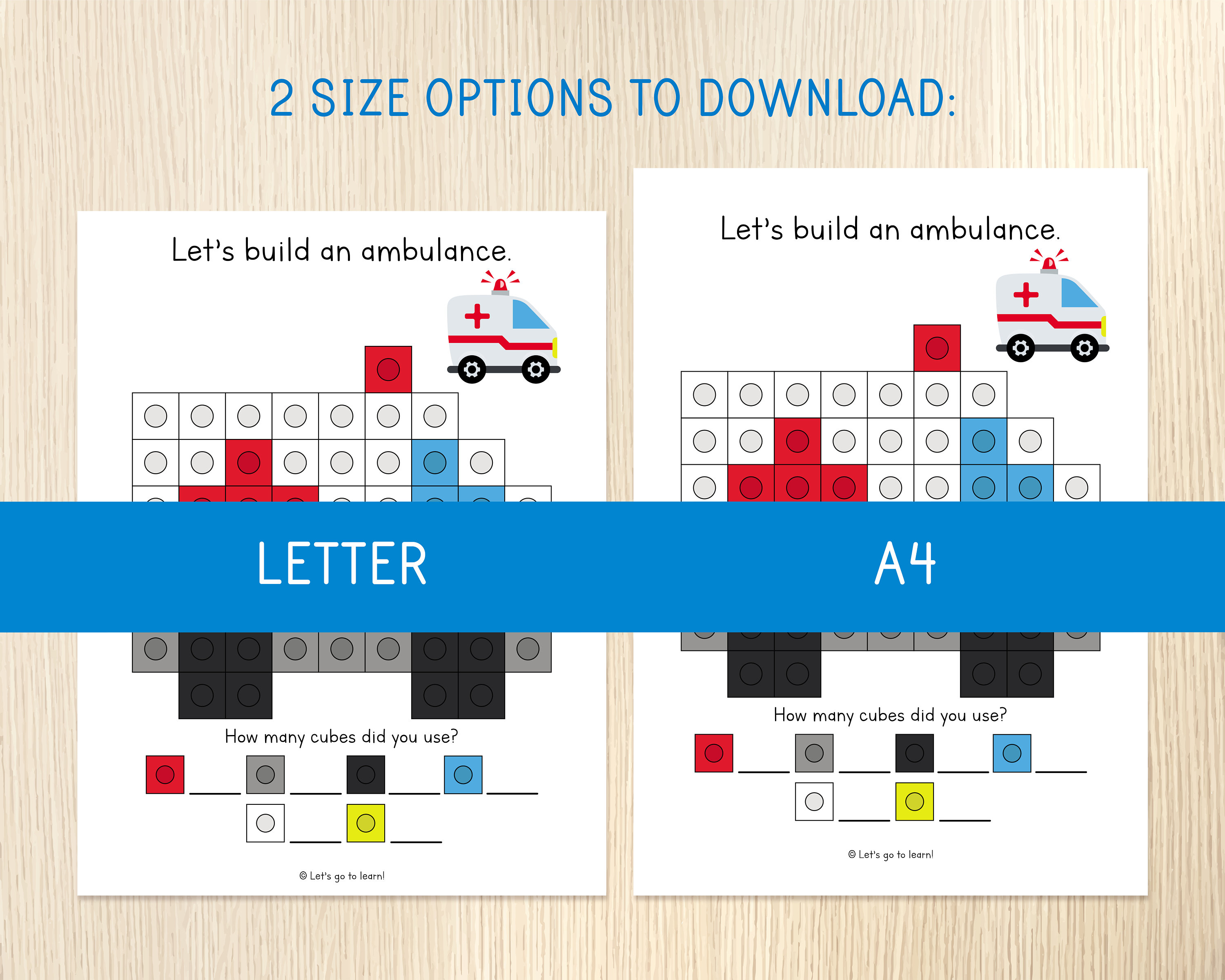 Vehicles Snap Cubes Mats, Transports, Connecting Cubes, Preschool ...