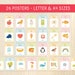 Alphabet Posters & Flashcards Toddler Preschool - Etsy