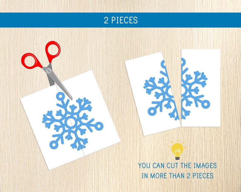 Winter Matching Game - Snowflakes Puzzles - Matching Activity - Toddler ...