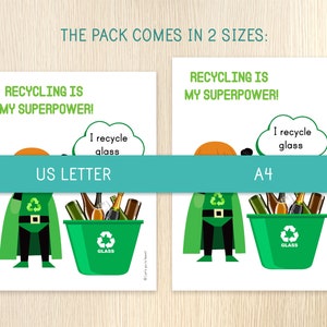 Earth Day Posters - Recycling Heroes - Learn to Recycle - Environment ...