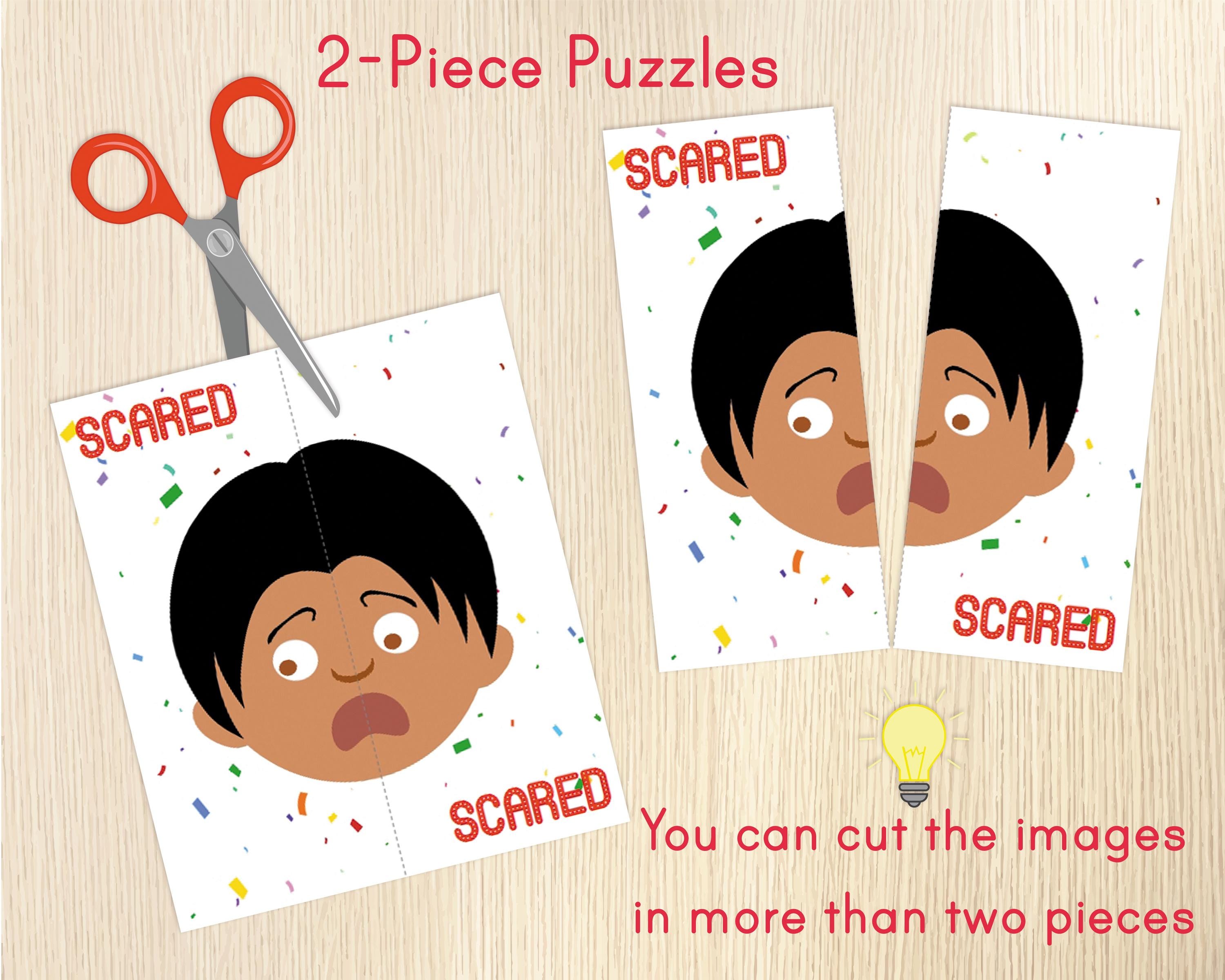Emotion Puzzles, Matching Games, Feelings, Toddlers, Preschool Activity ...