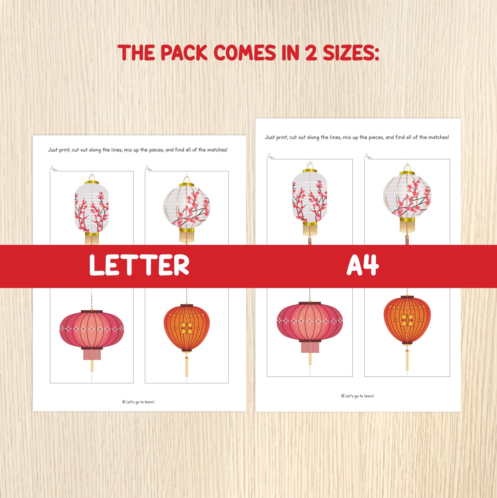 Chinese New Year Game - Chinese Lanterns Matching Activity - Lunar New ...