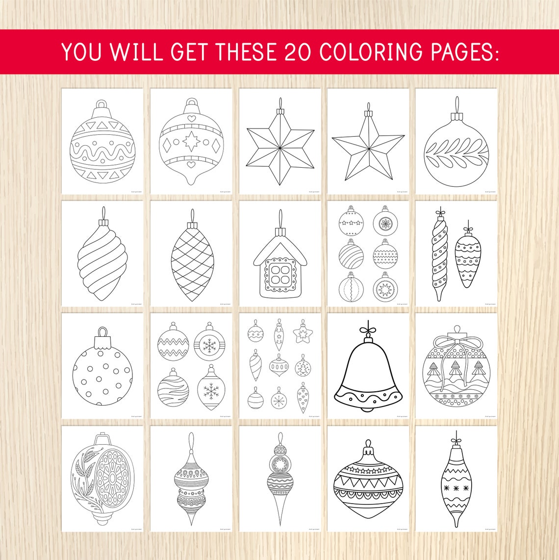 Christmas Ornaments Coloring Pages, Christmas Baubles, Christmas Balls ...