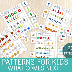 Pattern Worksheets, What Comes Next Game, Educational Preschool ...