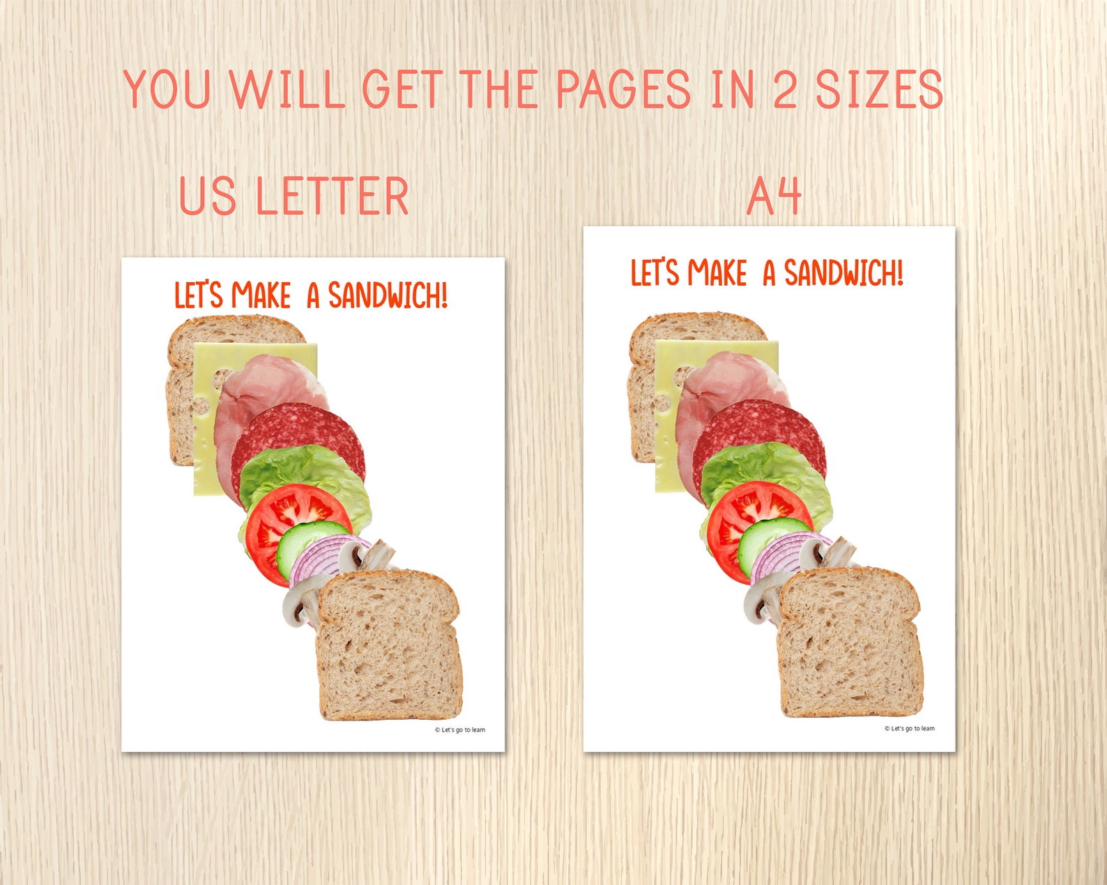Let's Make a Sandwich Life Skill Activity Toddler - Etsy
