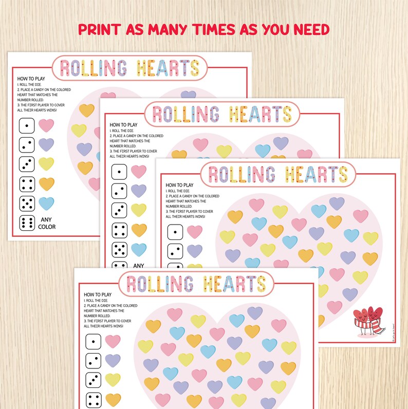 Valentine's Day Candy Game - Rolling Hearts Valentine Game for Kids ...